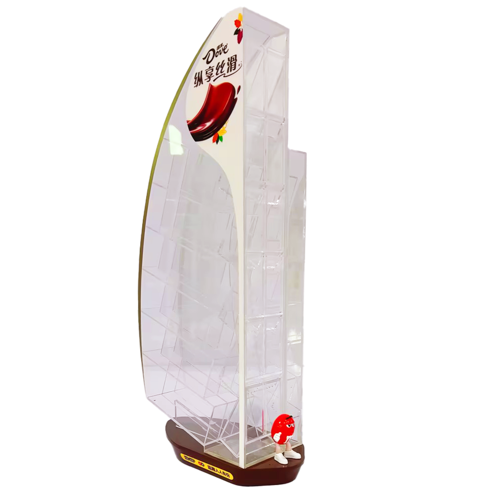 Chocolate Retail Transparent Plastic Injection Molding Display Rack ...