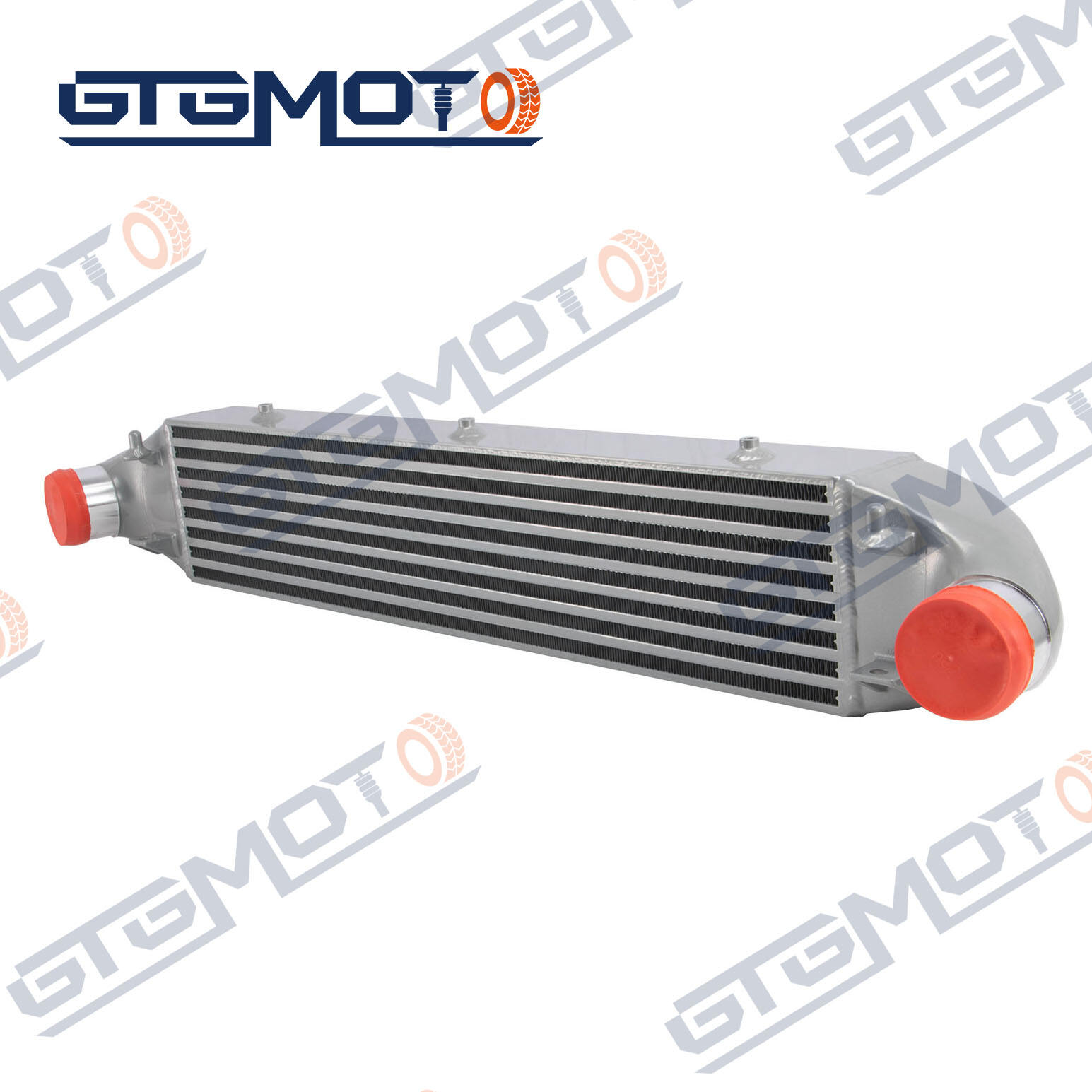 GTGMOTO BLACK 4.5" Thick Water to Air Intercooler 3.5" Inlet/ Outlet ...