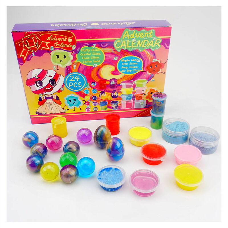 Colored Silk Mud - Non-Toxic Slime Kit with 24 Colors for Kids, DIY ...