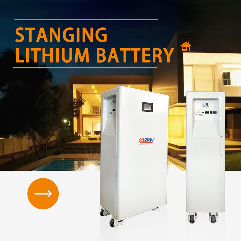 Home Energy Storage White Standing 14.3kWh LiFePO4 Battery