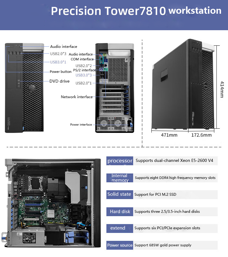 Dell Precision Tower 7810 Workstation | Dell Workstation