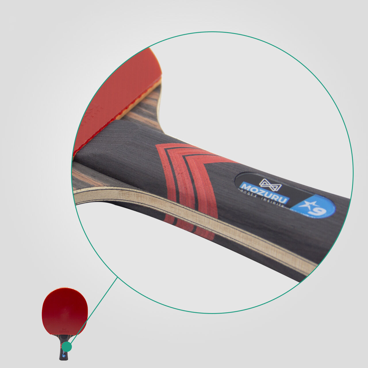 MOZURU 9 Star Carbon Fiber Table Tennis Racket | Carbon fiber table ...
