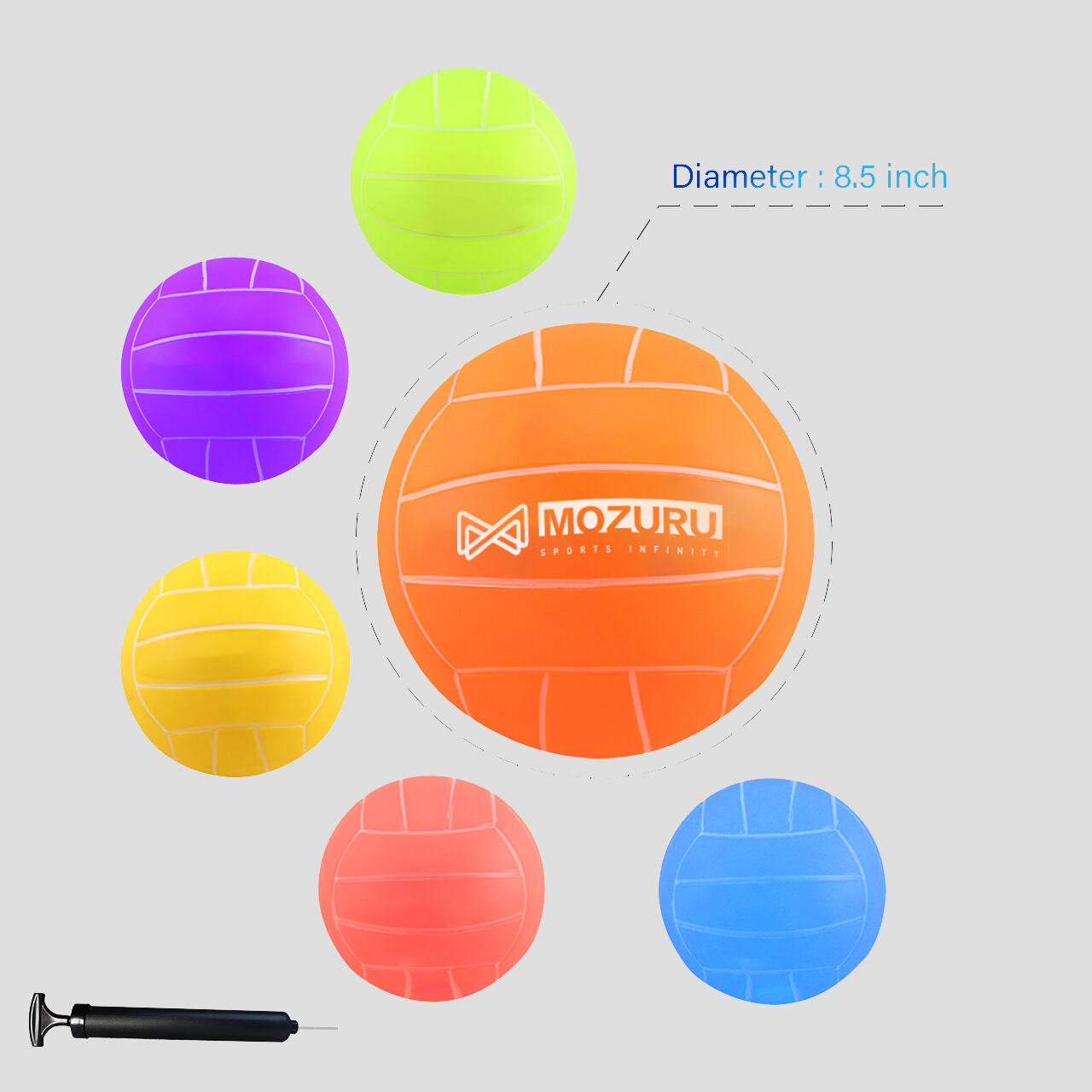 MOZURU Kids Mini Colorful PVC Volleyball | PVC Set | | Custom PVC Set ...