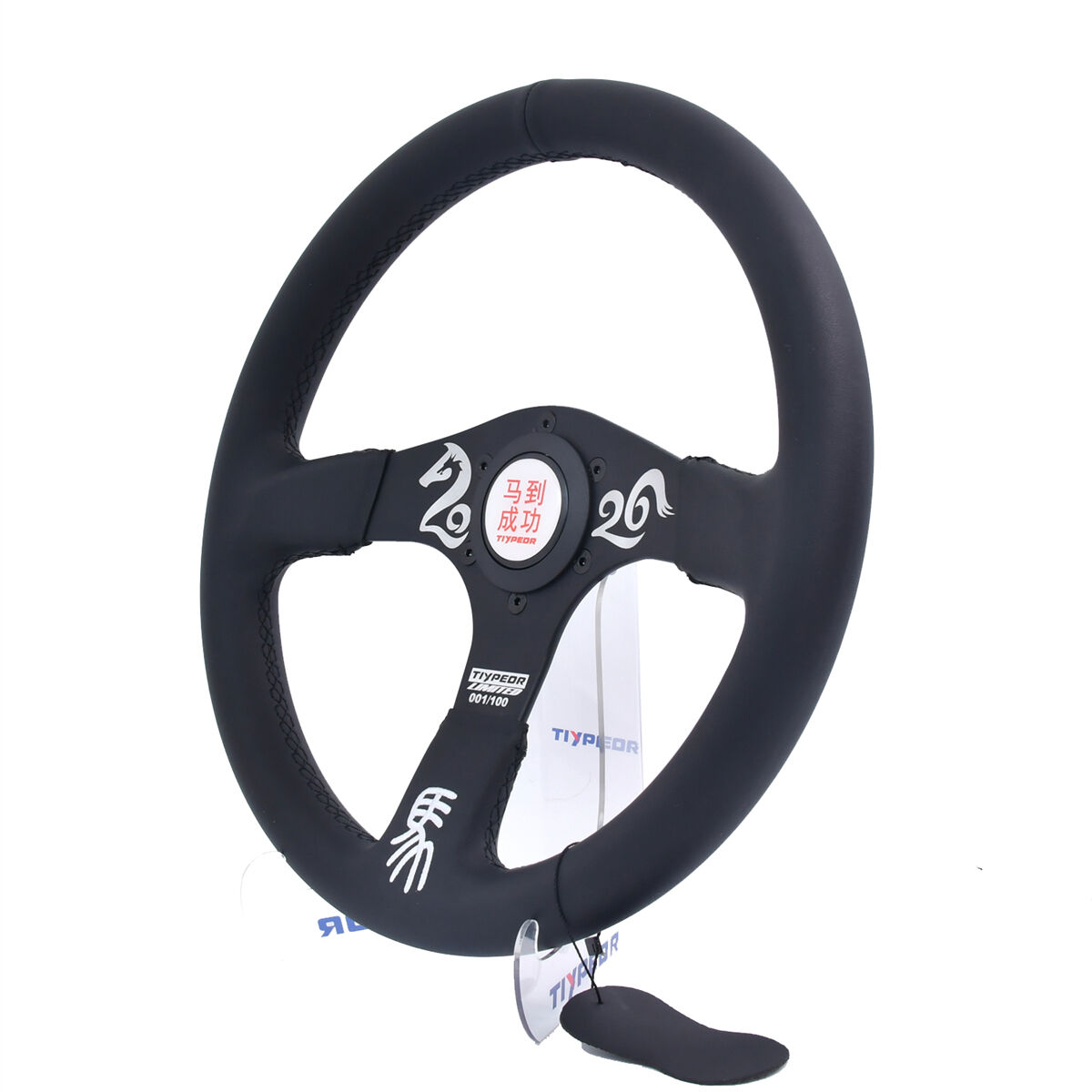 TIYPEOR Embroidery Steering Wheel Racing Sport Black Chinese Year of ...