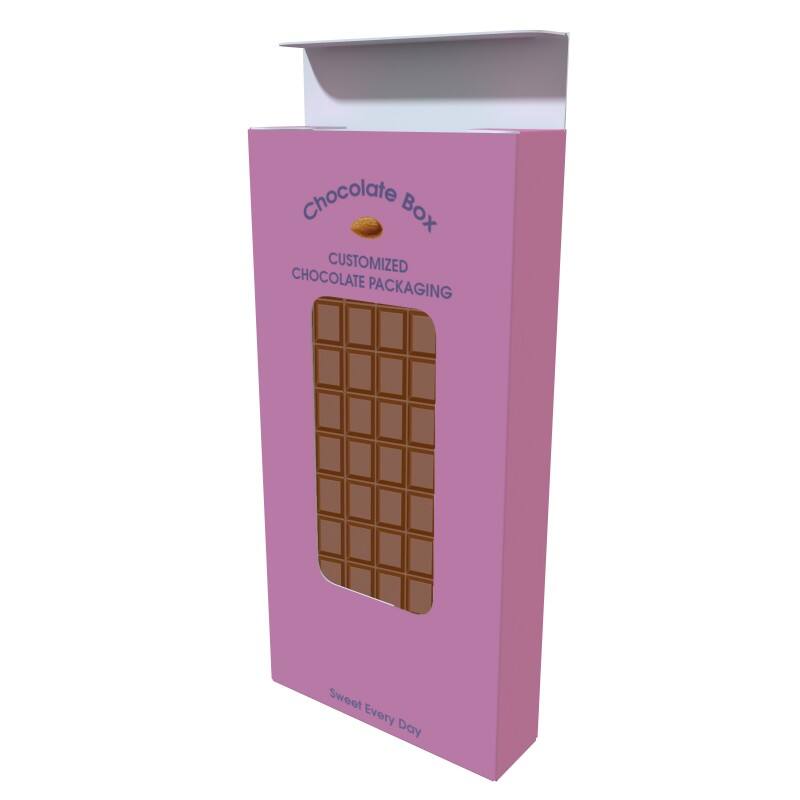 Chocolate bar packaging box with transparent PVC window Food grade hot ...