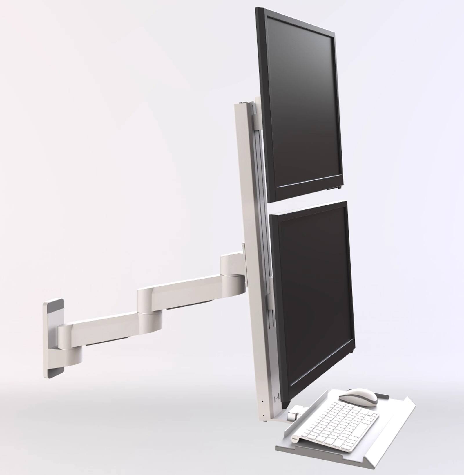 T8-MA02KB-SPB Factory Machine Accessory Monitor Mount With Folding Keyboard Tray | Industrial ...