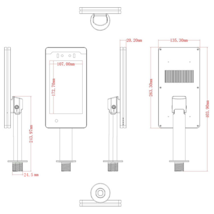 Dynamic Face Recognition Access Control Terminal Attendance System Biometric Facial Recognition ...