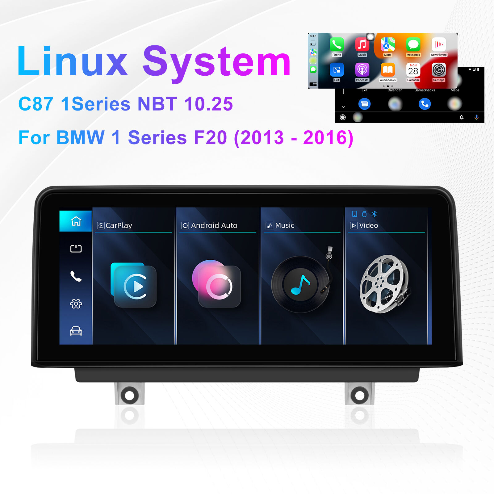 Podofo 10.25" Car Radio for BMW 1 Series F20 2011-2016 LHD NBT Dual ...