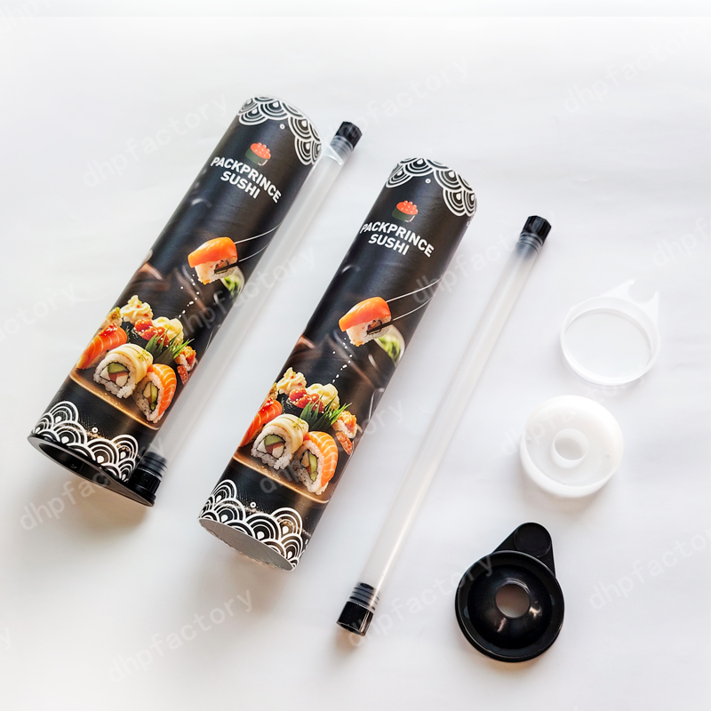 Emballage en tube à sushi push-pop pour restaurants et marques de sushi ...