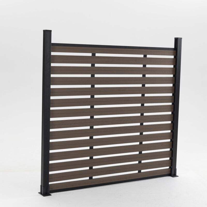 Semi-Privacy Decorative WPC Fence Panel – Horizontal Slat Composite Fence