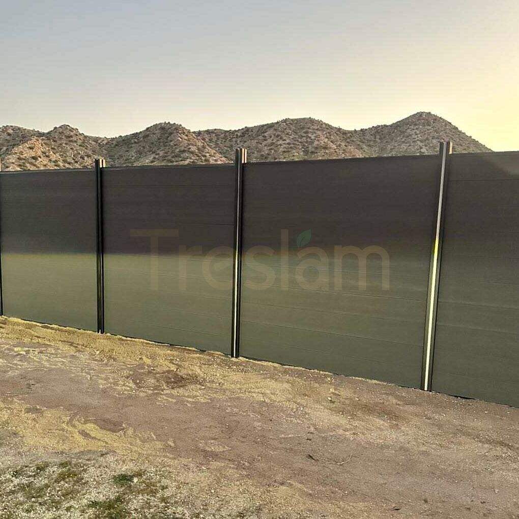 GJ13 Silver Grey WPC Fence Installation in Southern California | UV ...
