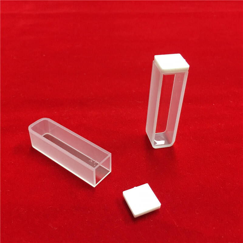 Quartz Glass Cuvette for Spectroscopy: 10mm Light Path, UV-Vis-NIR ...