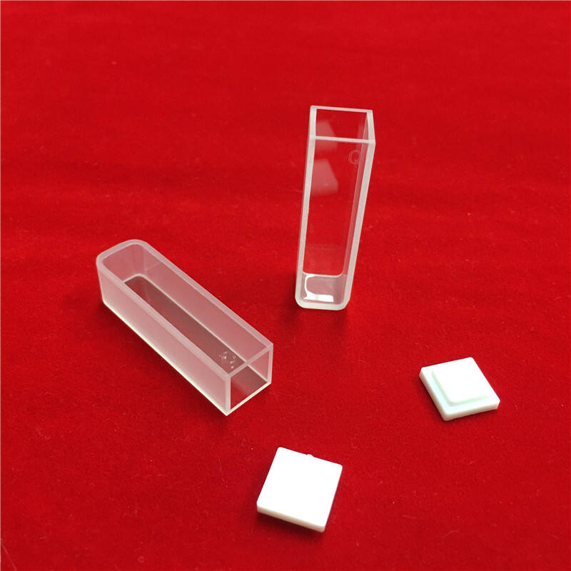 Quartz Glass Cuvette for Spectroscopy: 10mm Light Path, UV-Vis-NIR ...