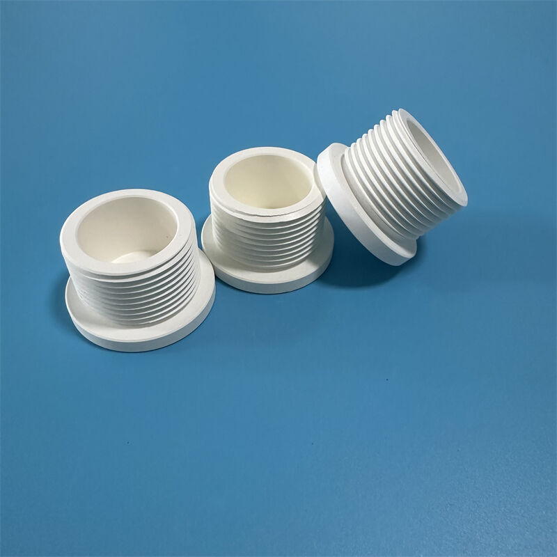 BN Ceramic Threaded Bushing: 99.5% Purity, 1800°C Vacuum Rating