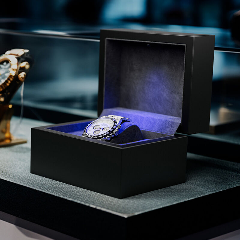 LED Illuminated Watch Box | Customizable MDF Display Solution for Retail