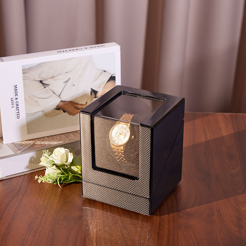 पुरुषका लागि ब्ल्याक स्वचालित घडी वाइन्डर | स्वचालित घडी वाइन्डर बक्स