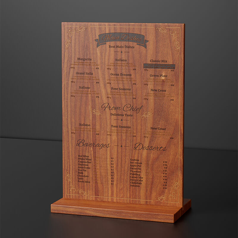 Restaurant Menu Board Wooden Stand | Household supplies box