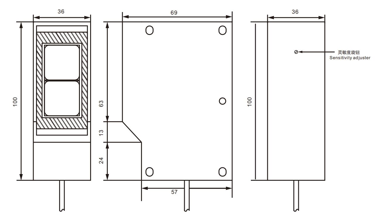 Bpk Series Diffuse Reflection Type Square Photoelectric Sensor