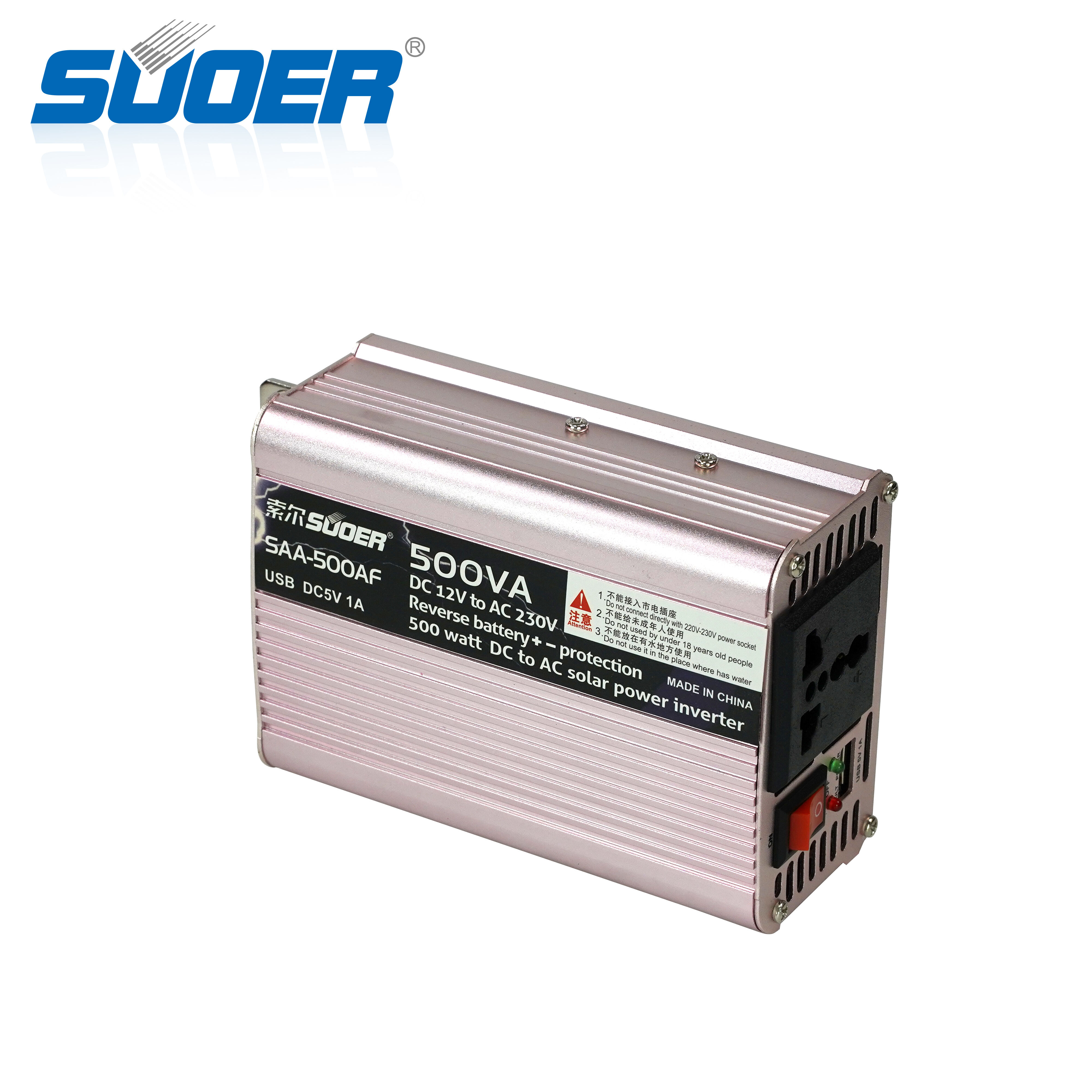 SAA-500AF 12V 220V 500W Off-Grid Solar Inverter Single Output Frequency 50Hz Voltage Inverters