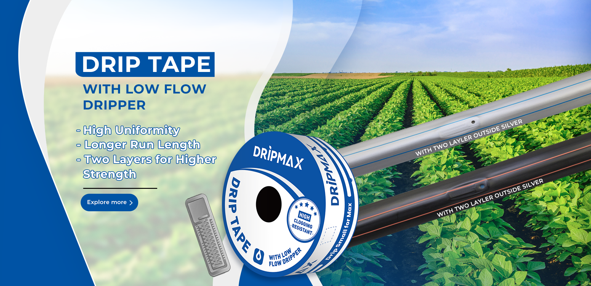 Dripmax Irrigation Equipment - Drip Tapes & RAFA Flexible Pipes for ...