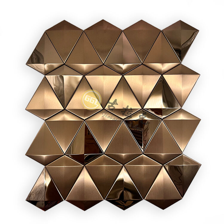 3D Irregular Shape Stainless Steel Metal Mosaic For Wall Tiles | Metal ...