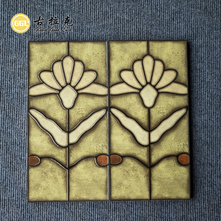 Flower Pattern Ceramic Enamel Tiles For Kitchen Bathroom Wall Tile ...