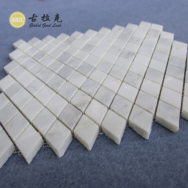 Nature Stone Oriental White Marble Lattice Design Mosaic Tile ...