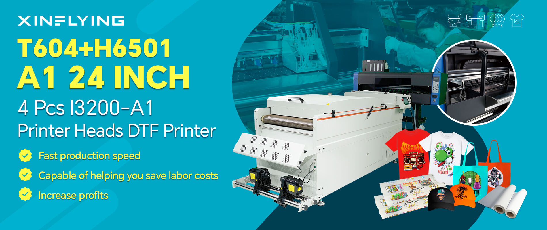 DTF Printer, DTF Factory, DTF Manufacturer - Guangzhou Xin Flying Digital Technology Co., Limited