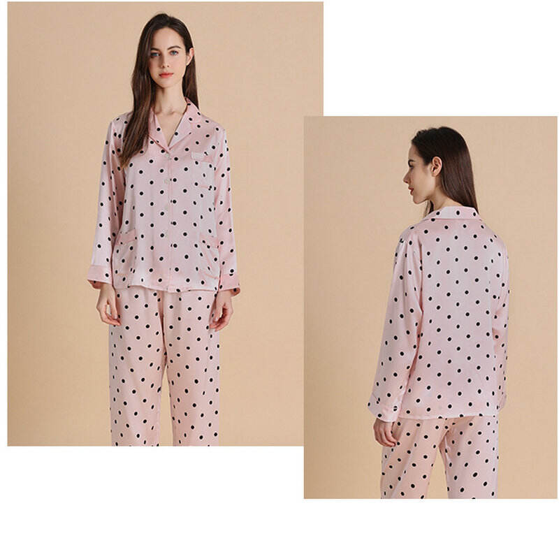 Print silk pajamas sets for women T830105S45, China Print silk pajamas ...