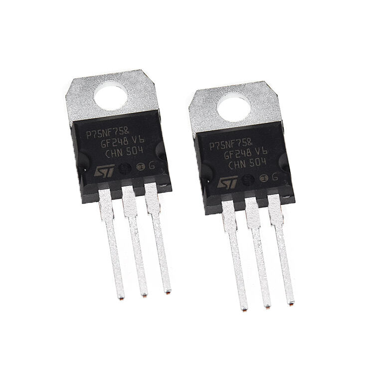 Jeking STP75NF75 1 N-Channel Through Hole TO-220-3 MOSFET STP75NF75 ...