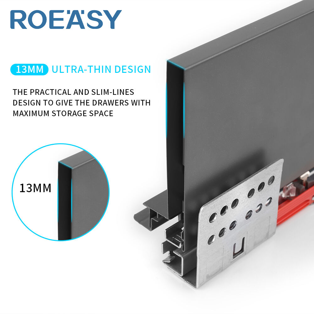ROEASY TD-195YT 118MM Metal Slim Box Drawer System Tandem Box Double ...