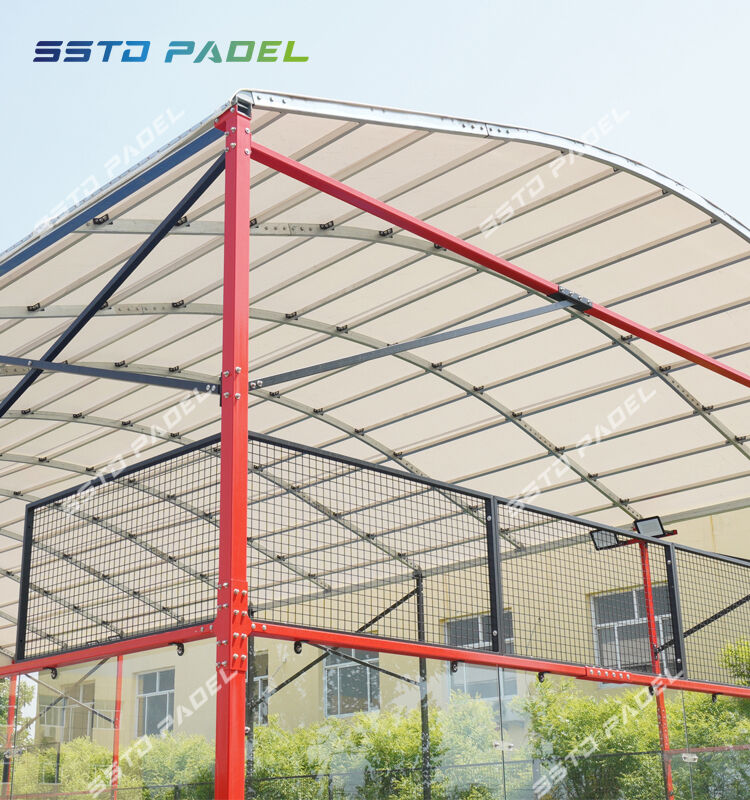 Professional Supplier Hot Dip Galvanized Padel Tennis Court With Canopy ...