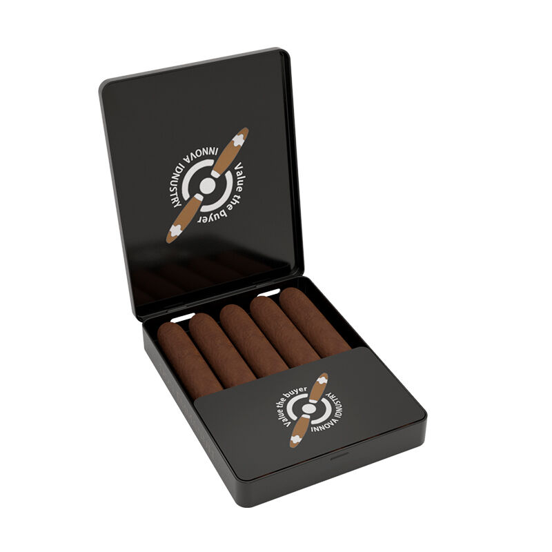 Custom Printed Rectangular Metal Tin Box for Tobacco Cigar Storage ...