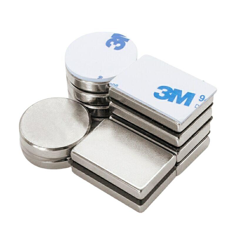 Manufacturer Permanent Block Ring Disc Magnet with 3M Adhesive