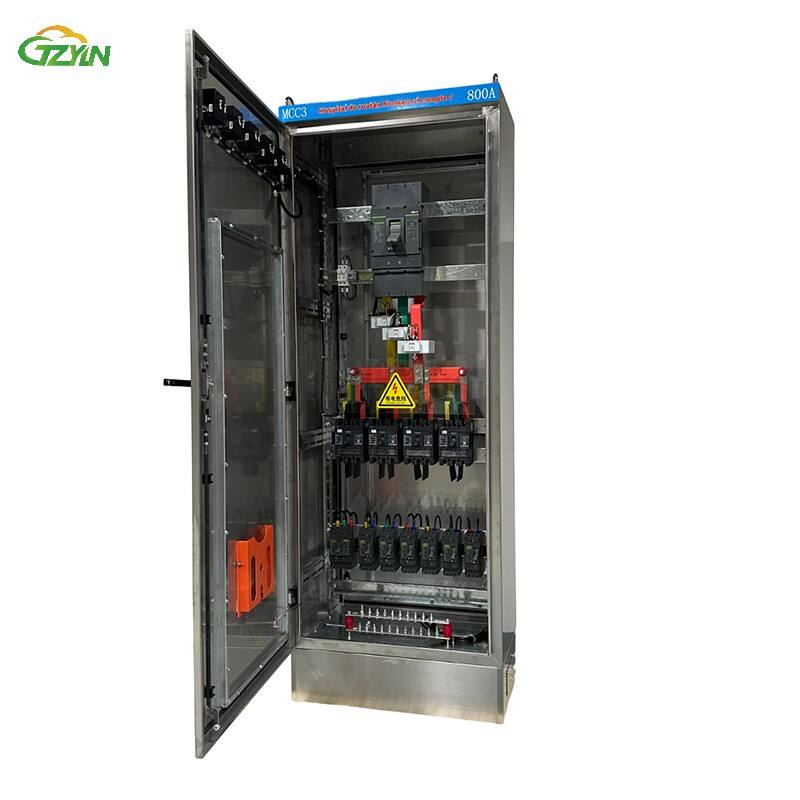 Distribution cabinet with frame circuit breaker control cabinet