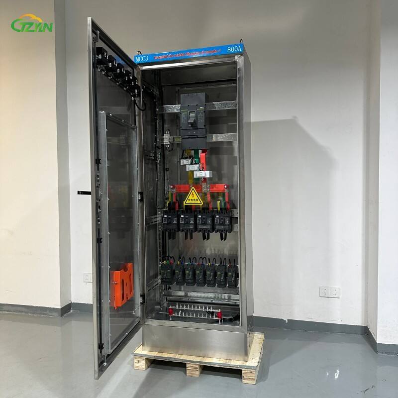 Distribution cabinet with frame circuit breaker control cabinet