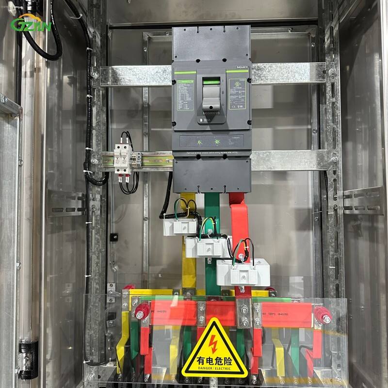 Distribution cabinet with frame circuit breaker control cabinet