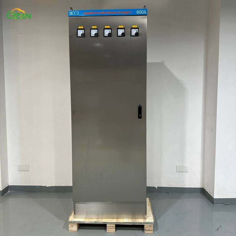 Distribution cabinet with frame circuit breaker control cabinet