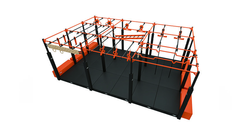Ninja Course Steel Structure With Airbag | Ninja Course