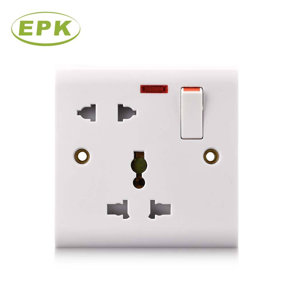 Universal Multi-Pin Switched Socket Outlet with Neon Indicator (Model ...
