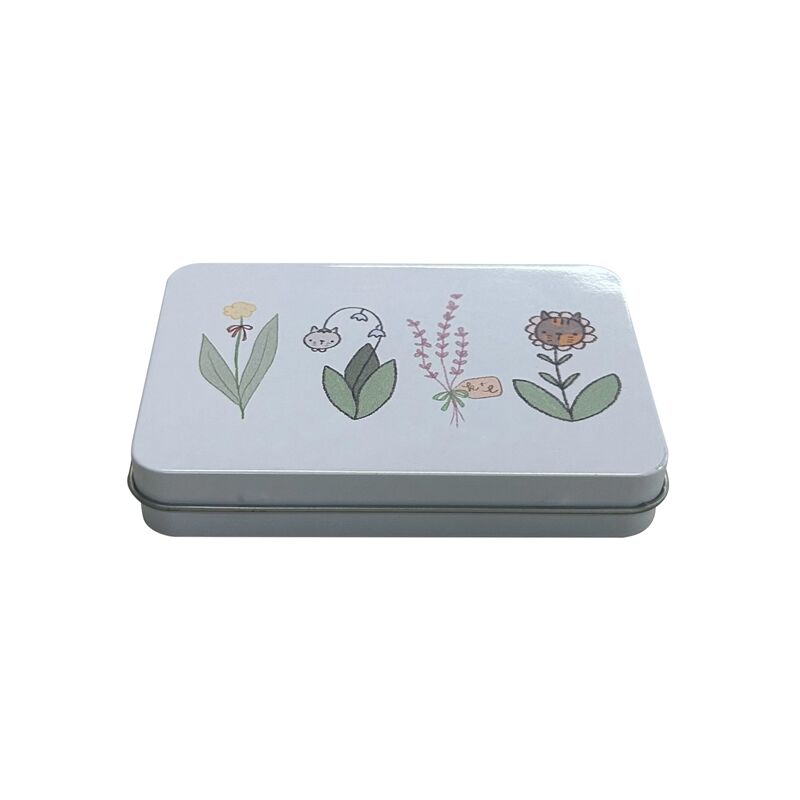 In stock hinge tin box with customize UV print on top | In stock Tin