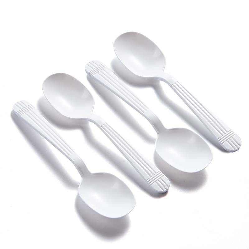PP Plastic Heavy Weight White Disposable Soup Spoon, China PP Plastic ...