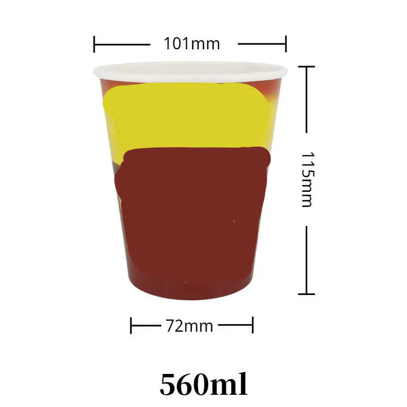 560ml Double Layer Paper Cup for Instant Noodle Ramen | Yibaili Package