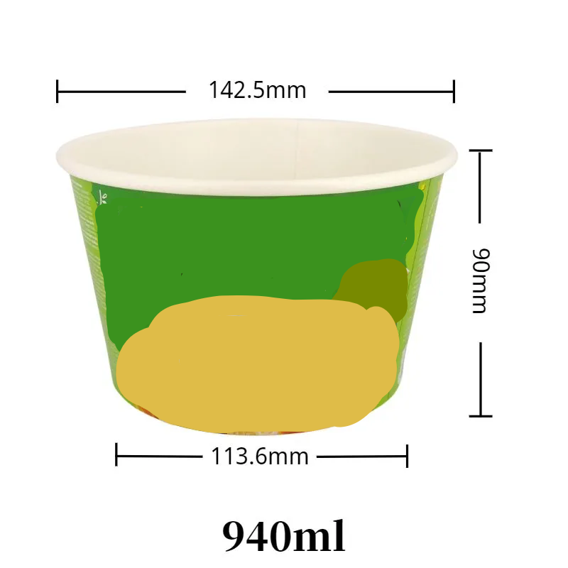 940ml Double layer paper cup for instant noodle ramen